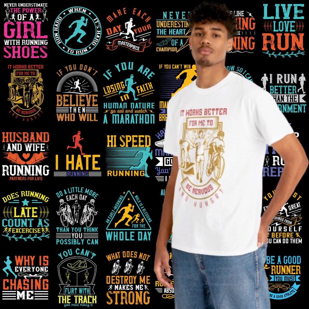 50 Running Design Bundle AI, PNG, SVG, Jpg,eps,dxf Files Running Themes ...