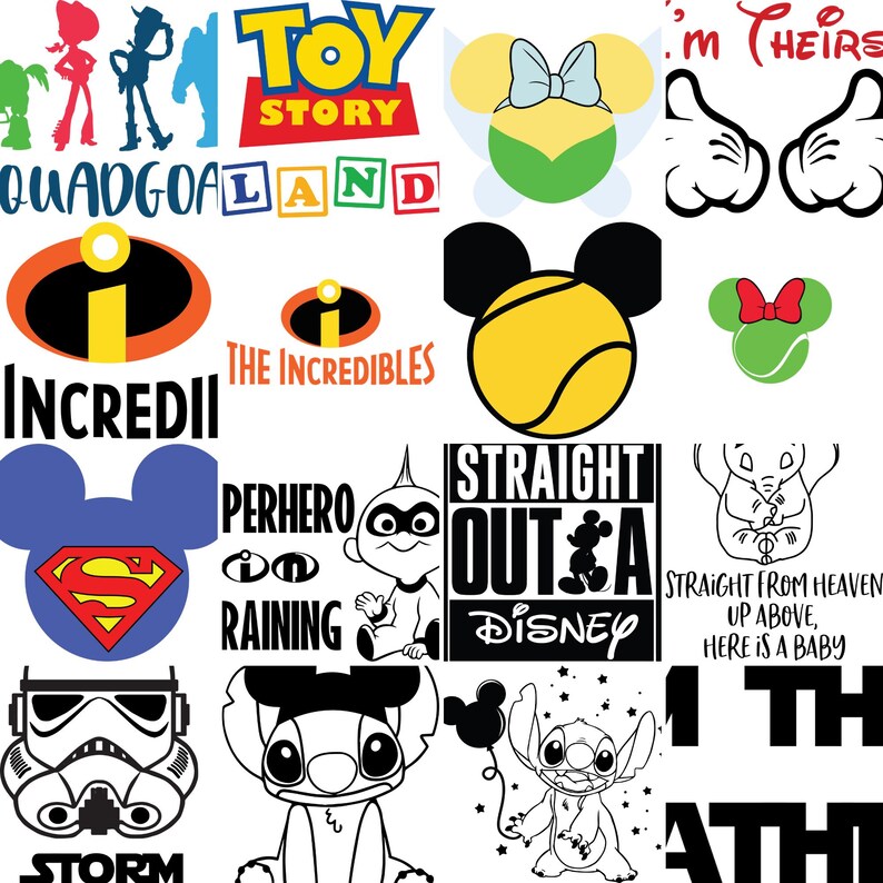 200,000 Cartoon Characters SVG Bundle Layered SVG & PNG Moana, Ariel ...