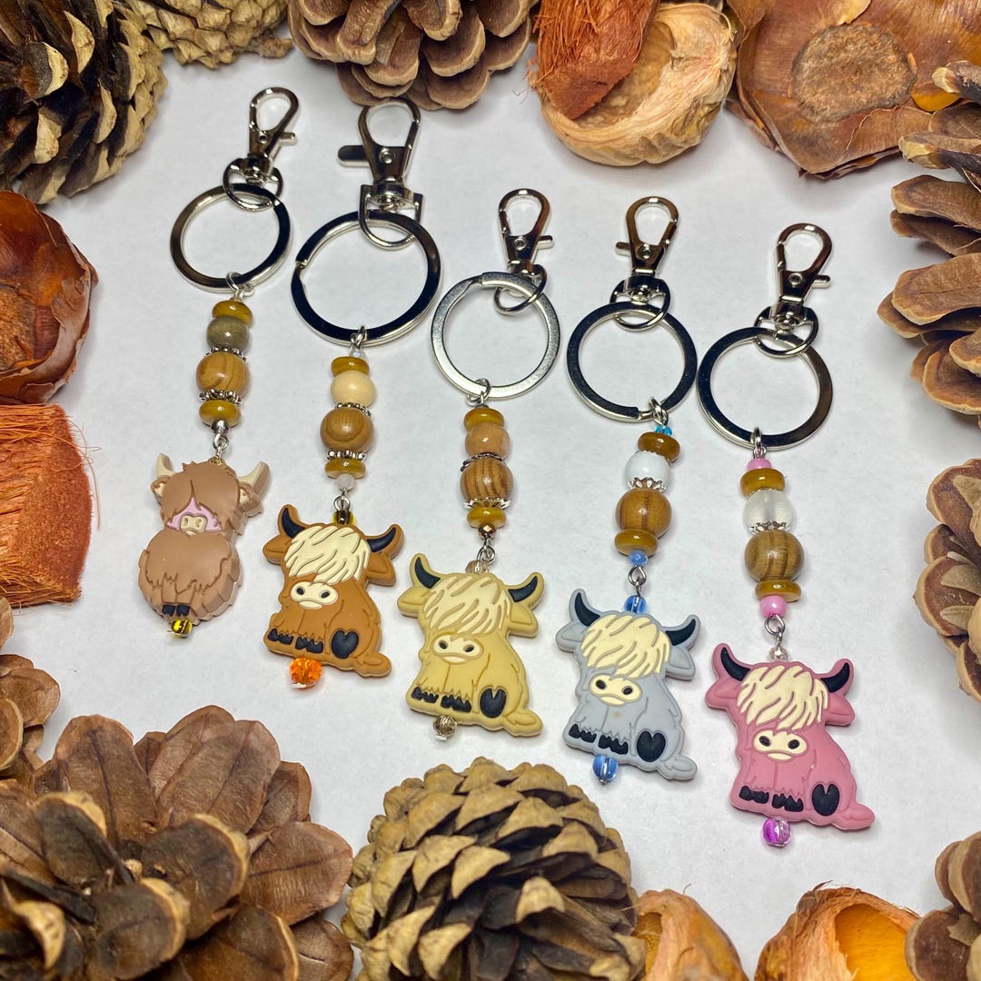 Highland Cow Keyring | Scotland | Cattle | Heilan Coo | Keychain ...