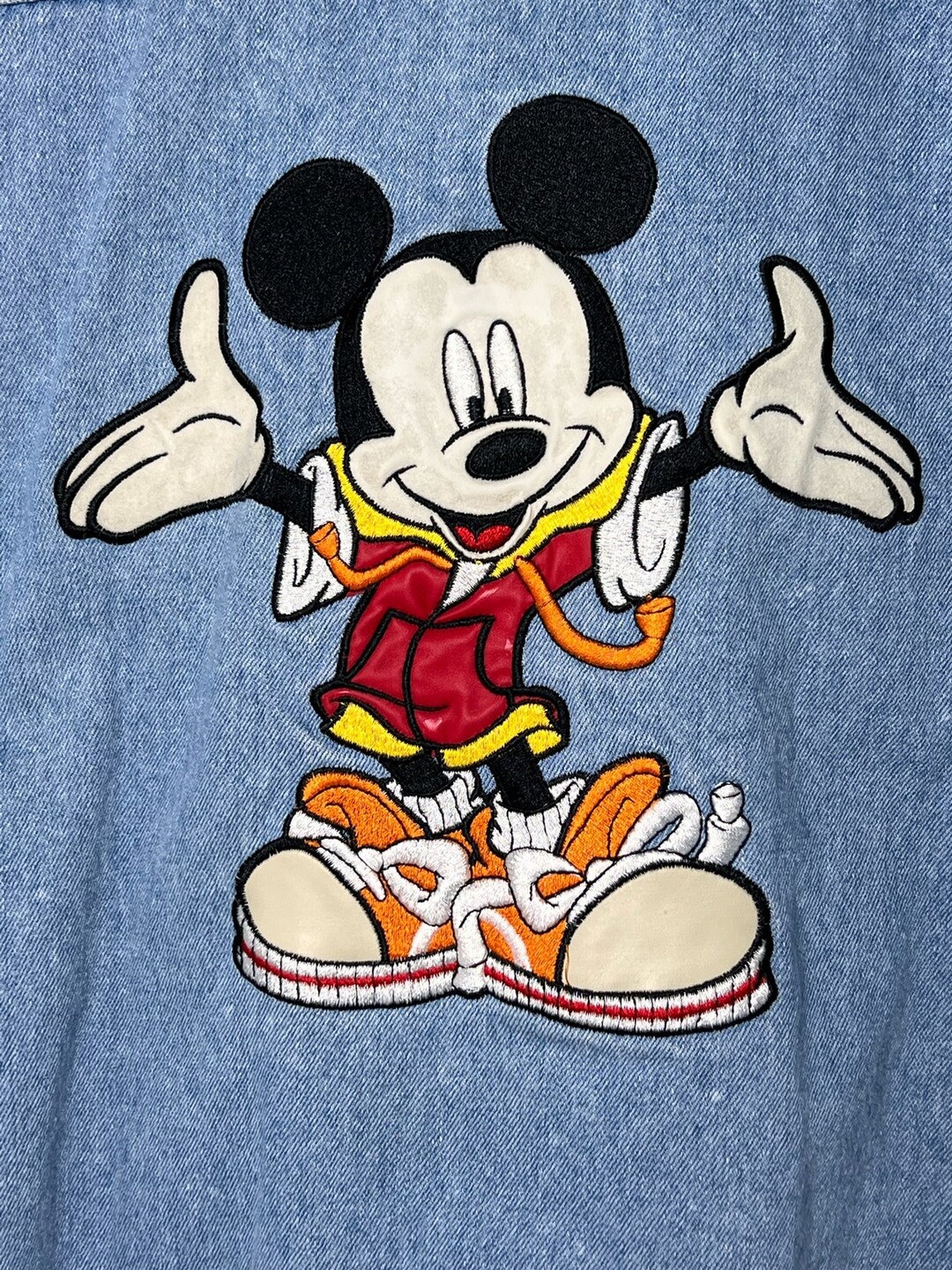 Mickey Mouse Jacket by Jerry Leigh Denim Embroidered Mickey on Back ...