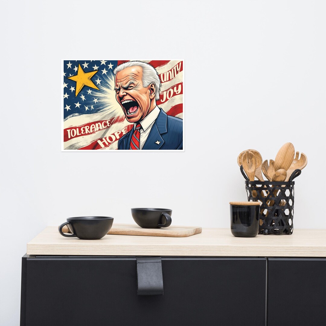 Angry Joe Poster. the Joyful Unifier President Joe Biden Graphic Wall ...