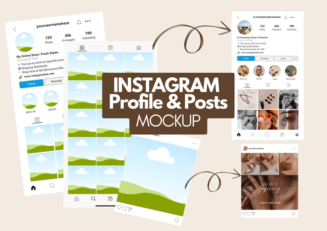 Instagram Profile Mockup - Etsy