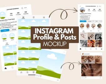 Instagram Feed Planner, Canva Template Bundle ,instagram Profile Mockup ...