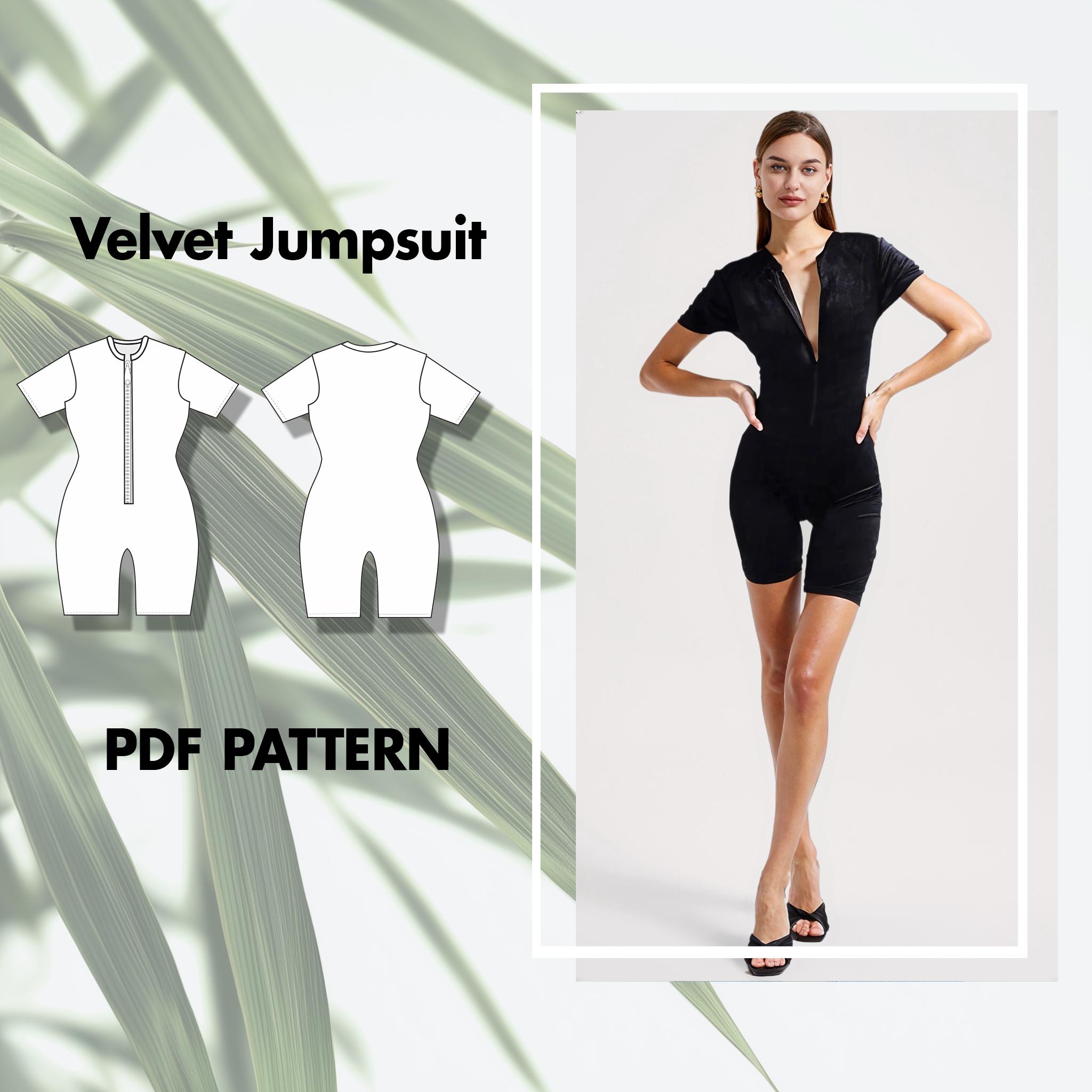 Jumpsuit Pdf Sewing Pattern, Catsuit Pattern, Bodysuit Pattern, Romper ...