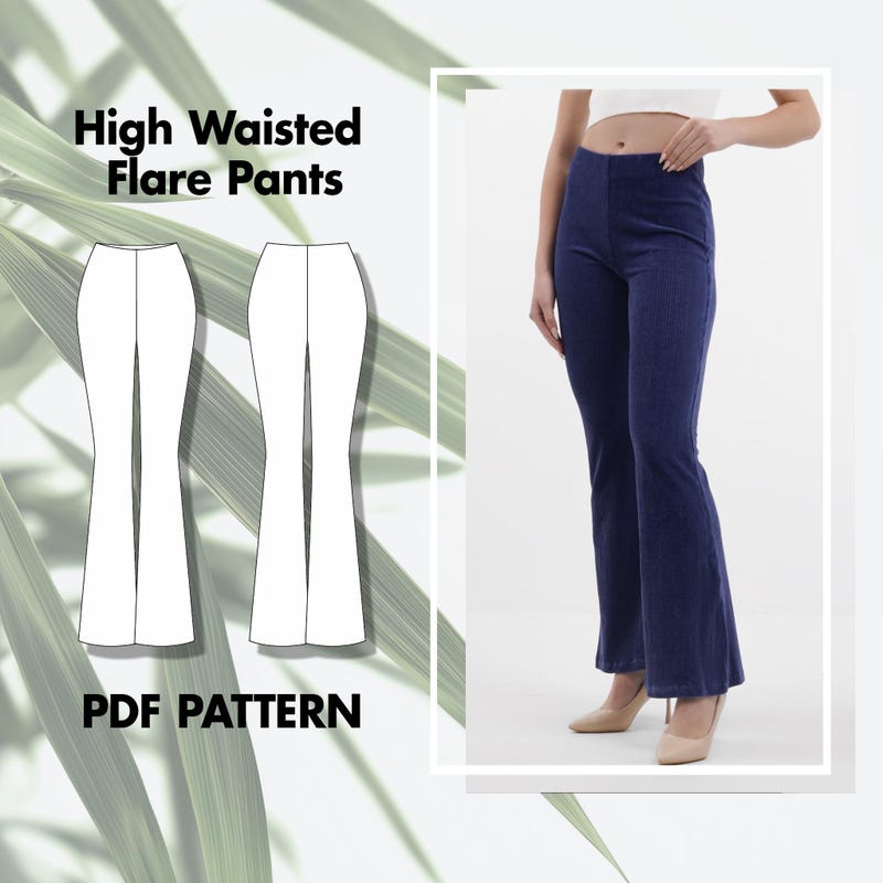 Bootcut Pants Pattern - Etsy