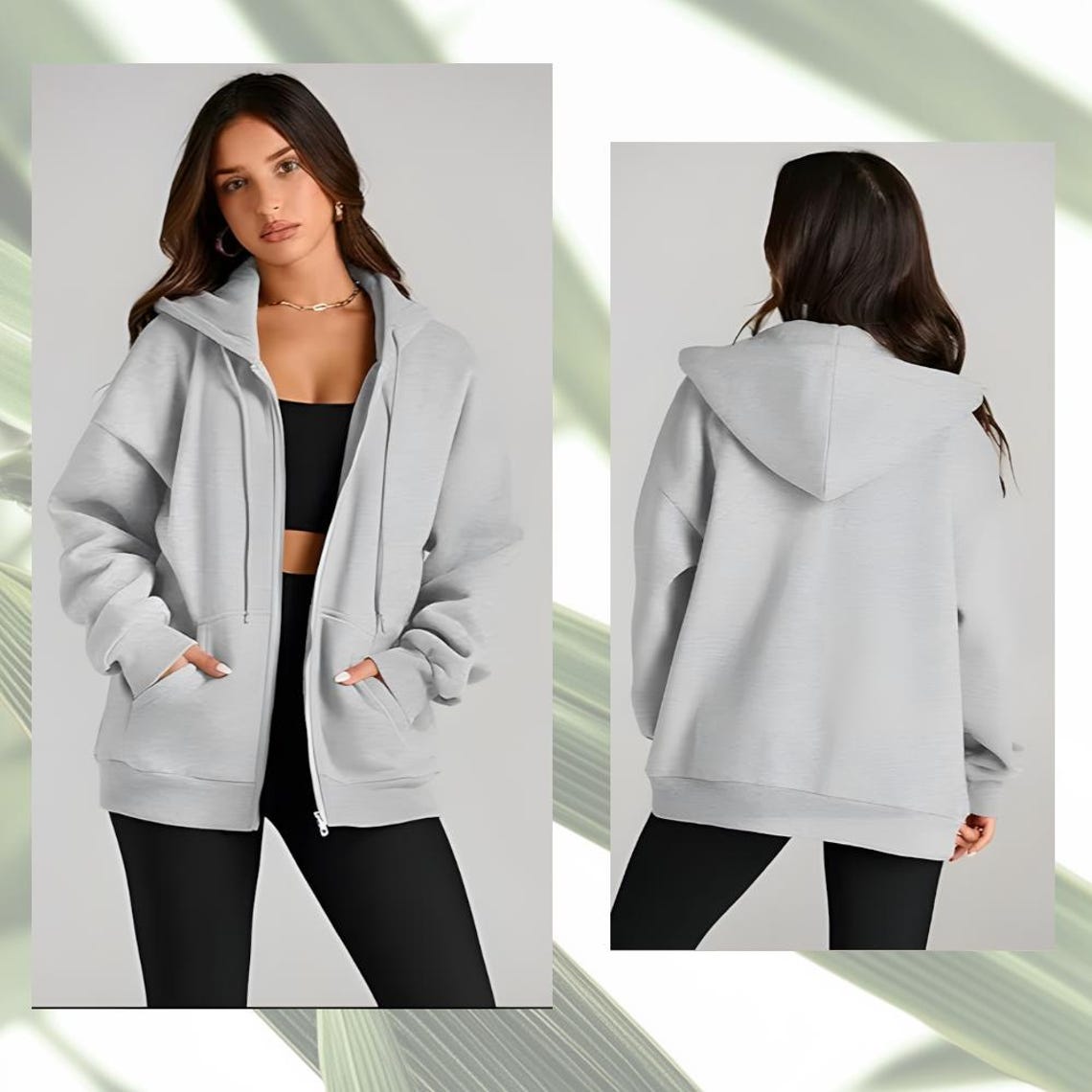 Zip up Hoodie Pdf Sewing Pattern, Zipper Hoodie Pattern, Cozy Hoodie ...