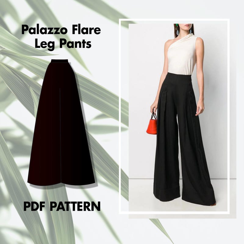 Wide Leg Pants Pattern - Etsy