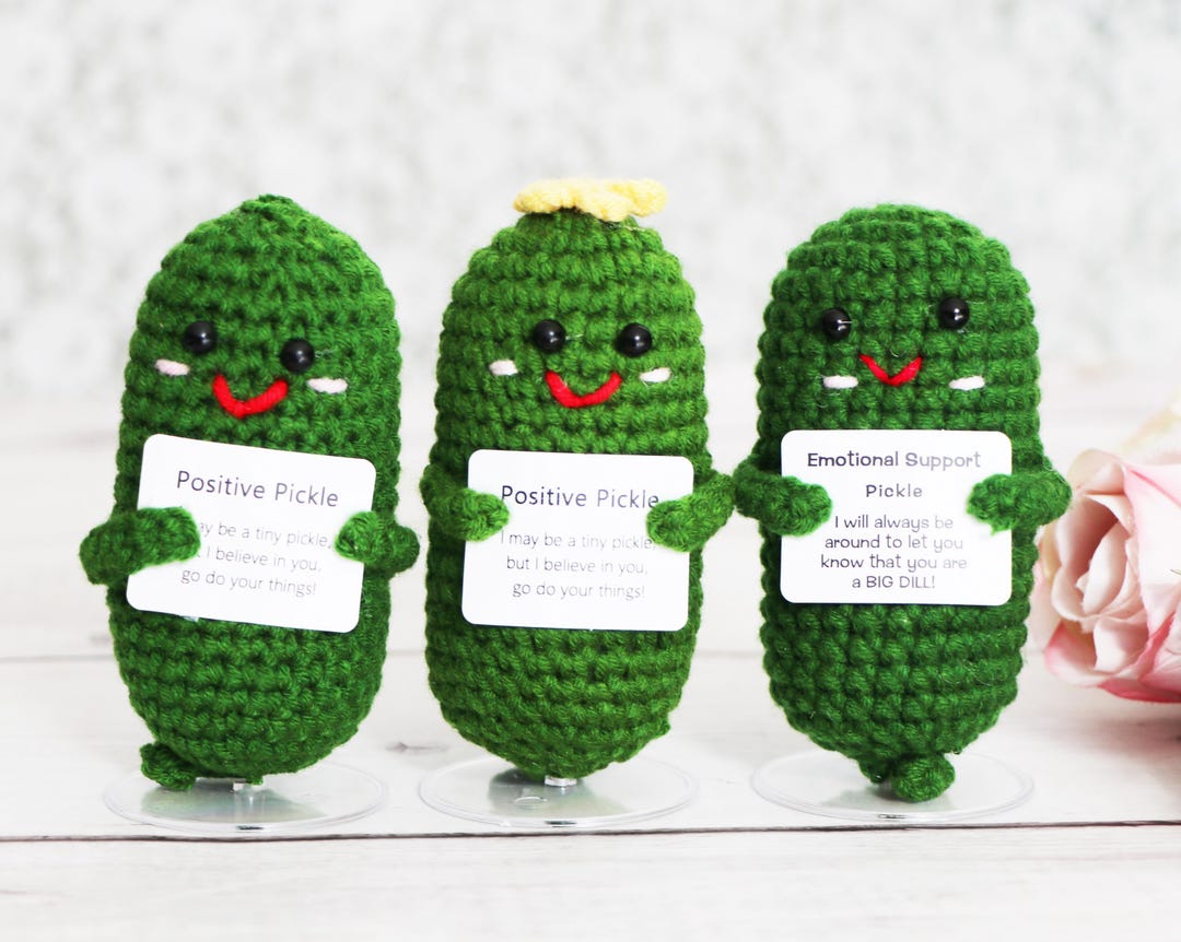 Emotional Support Pickle,positive Pickle,big Fan Pickle,handmade ...