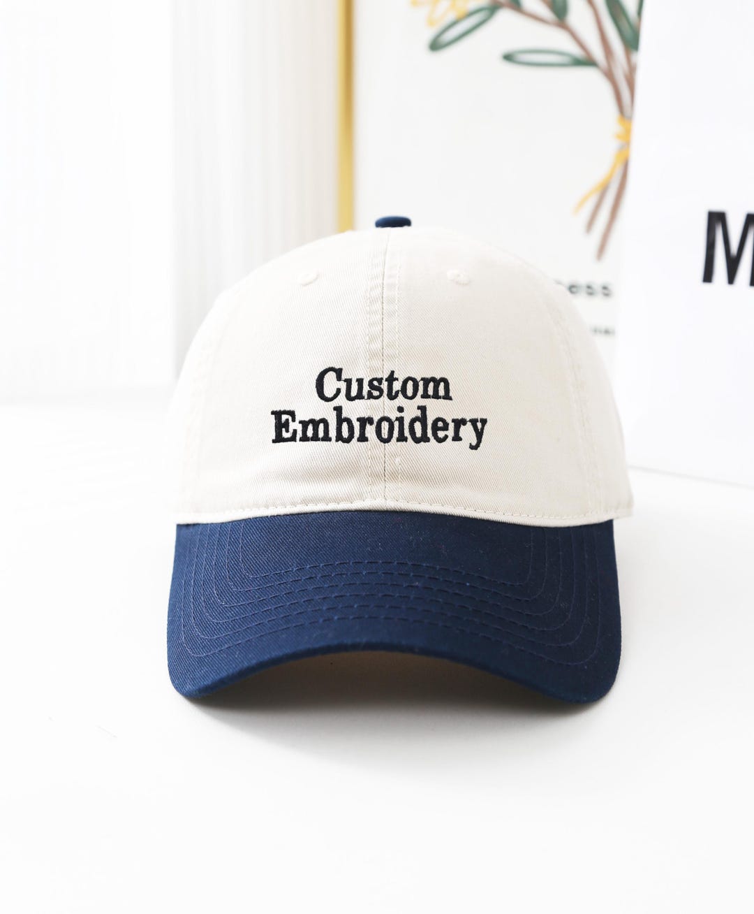 Custom Embroidered Hat,custom Text Embroidered Hat,baseball Cap,back of ...