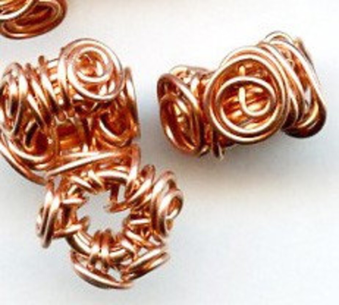 Hand-wrought Copper Wire Beads - Etsy