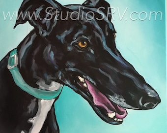 Greyhound DOG Art Print - Etsy