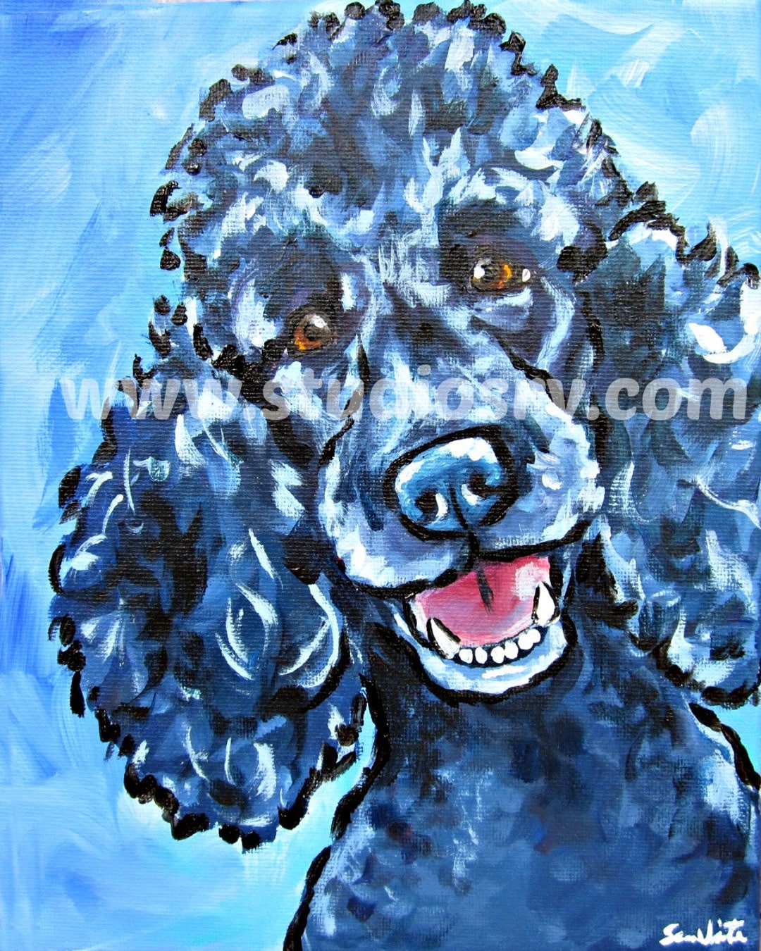 11x14 Poodle PRINT - Etsy