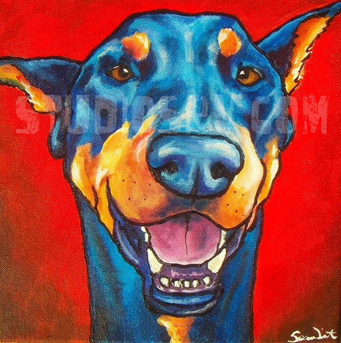 Doberman Print - Etsy