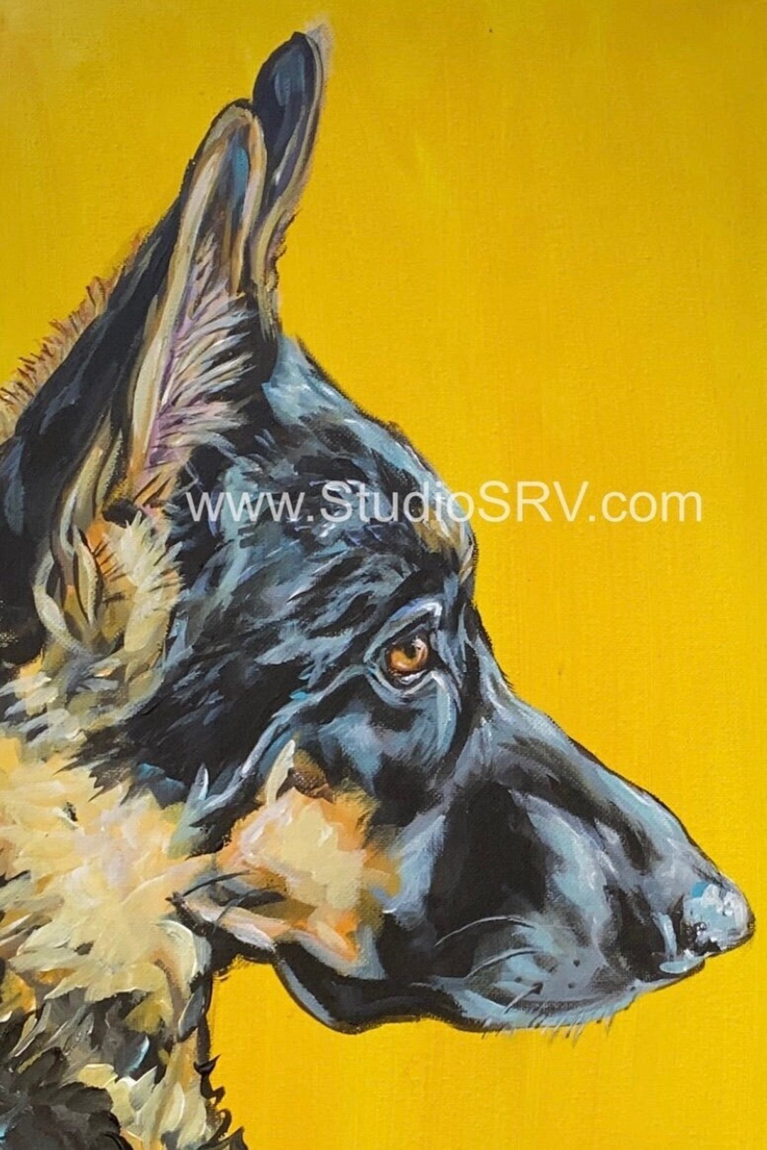 German Shepherd Dog Print - Etsy