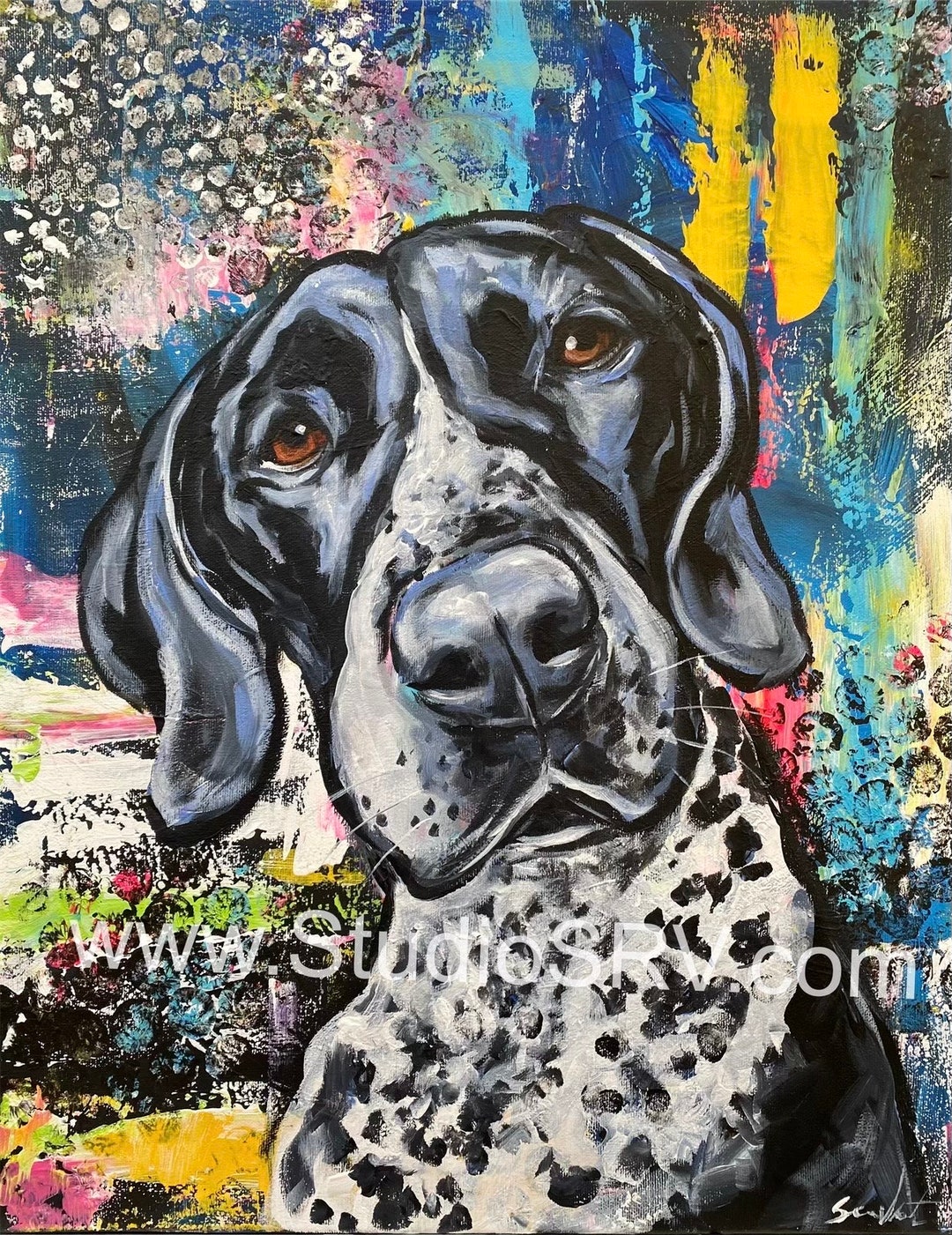 Black German Shorthair Pointer Gsp Print - Etsy