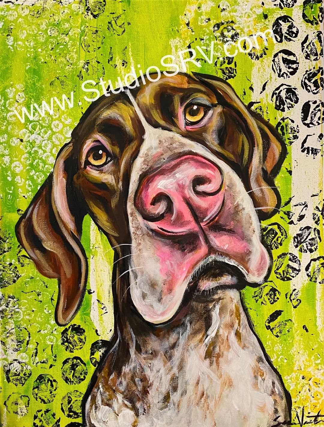 German Shorthair Pointer Gsp Print - Etsy