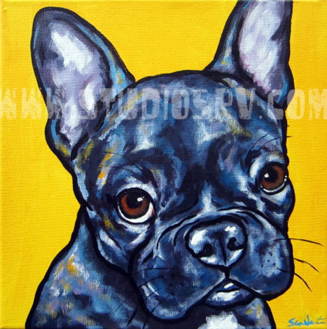 12x12 French Bulldog Print - Etsy