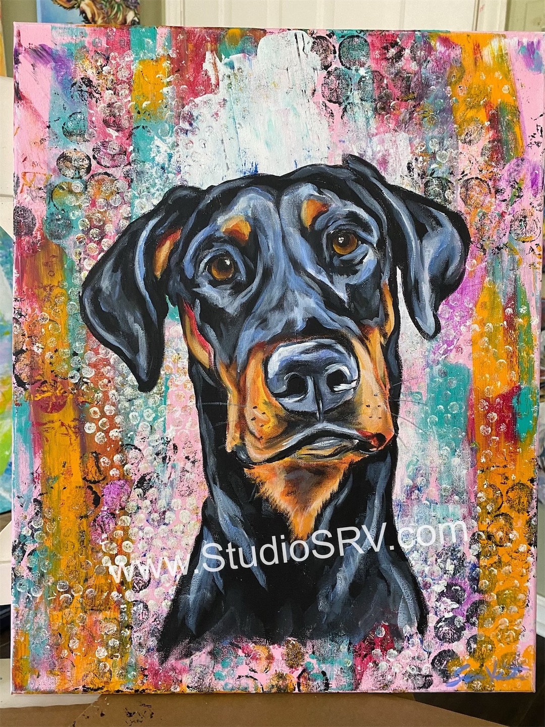 Doberman PRINT - Etsy
