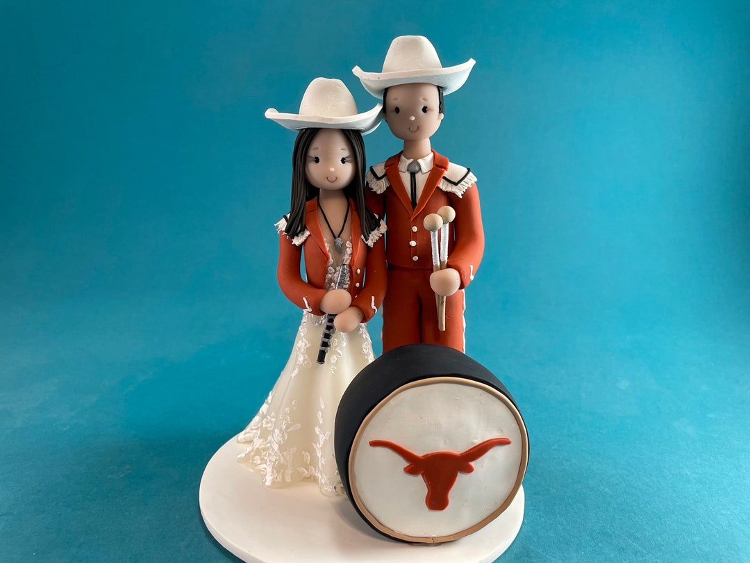 UT Austin Wedding Cake Topper Band Members Topper Custom Made Bride and ...