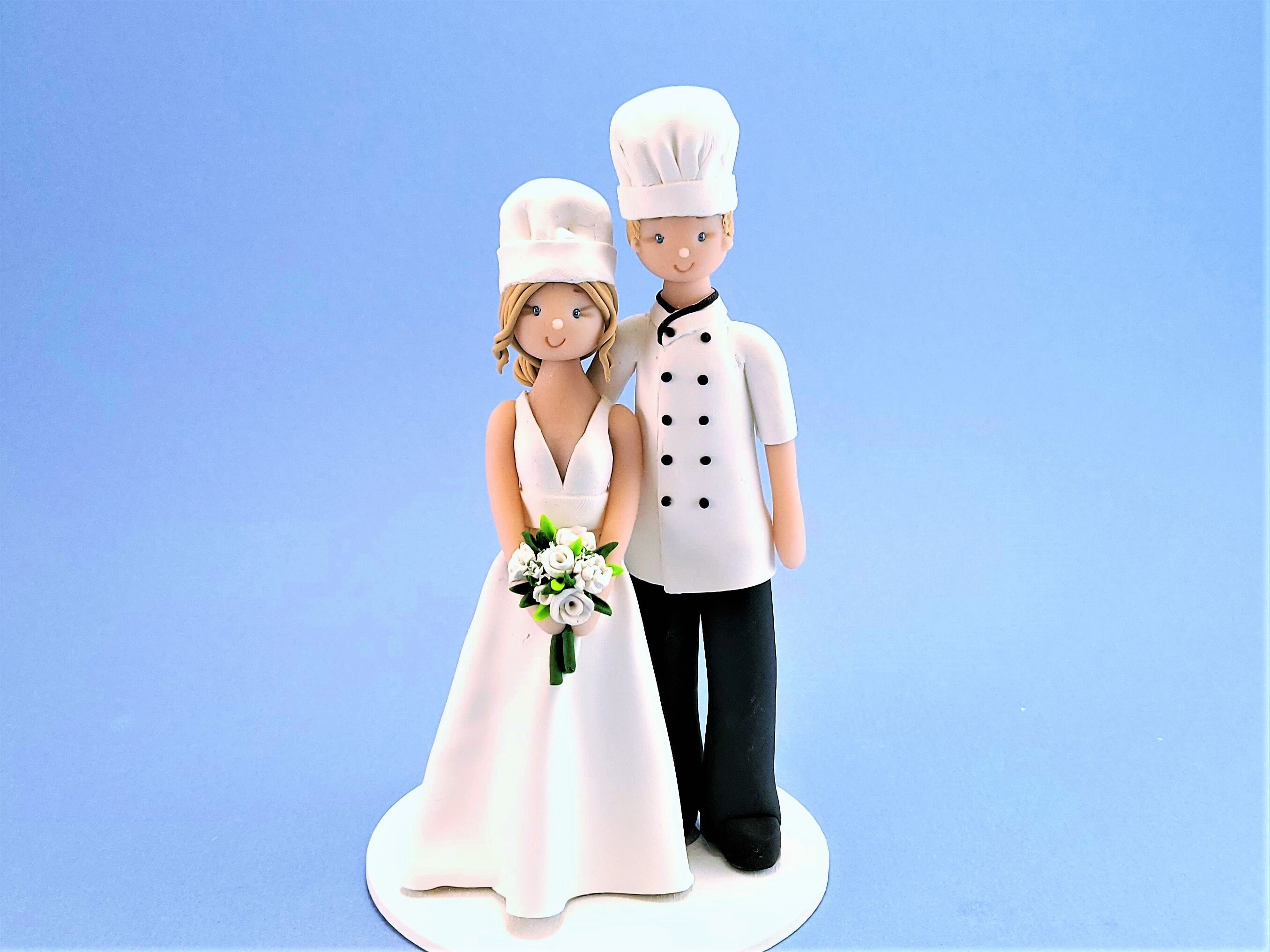 Bride & Groom Personalized Chefs Wedding Cake Topper By | Etsy