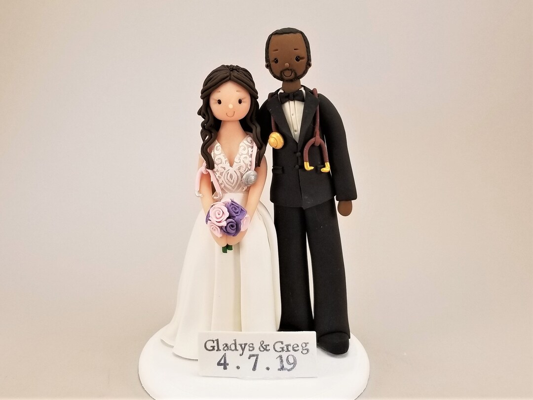 Doctors Wedding Cake Topper Customized by MUDCARDS - Etsy