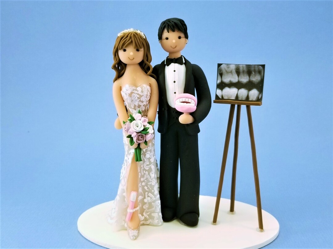 Personalized Dentists Wedding Cake Topper by MUDCARDS - Etsy