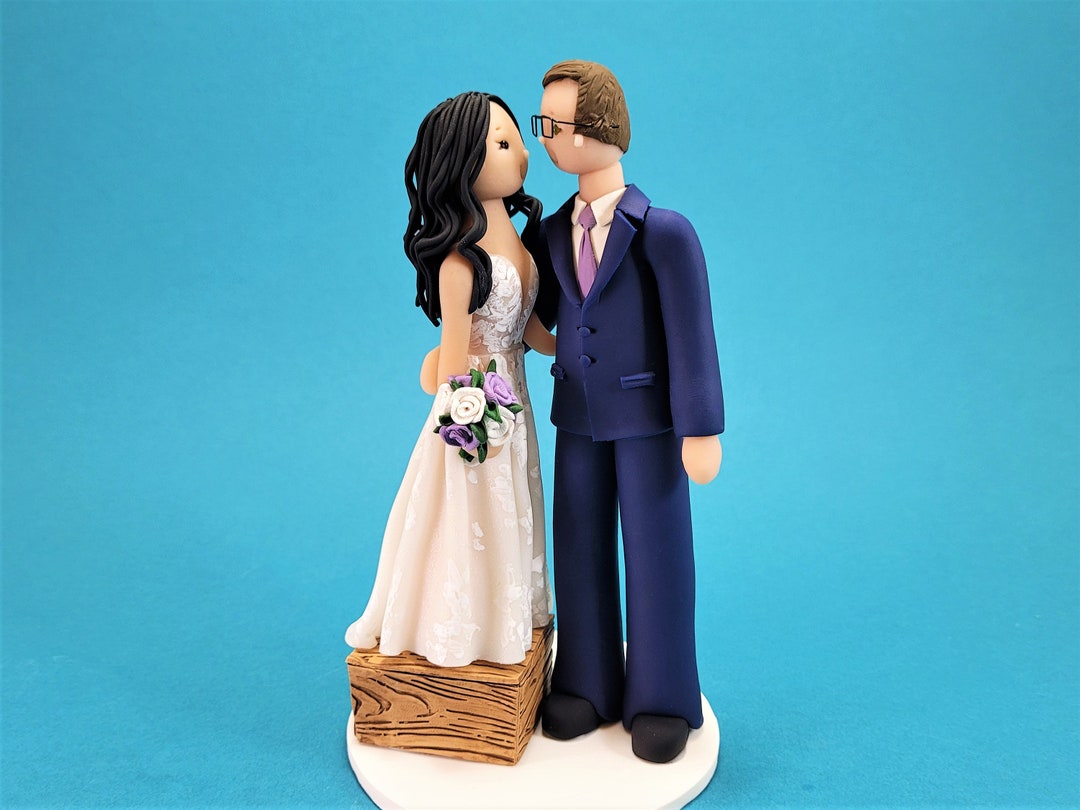 Short Bride & Tall Groom Custom Made Wedding Cake Topper by MUDCARDS - Etsy