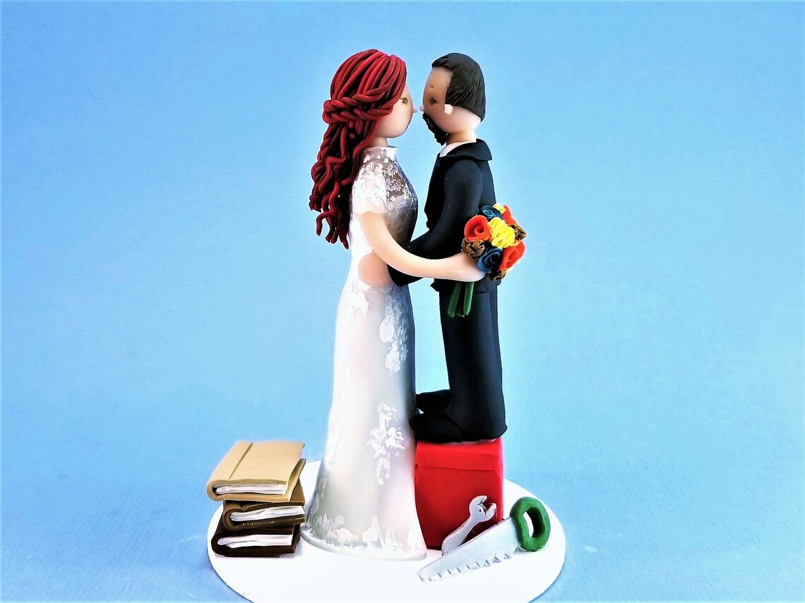 Teacher & Handyman Customized Tall Bride and Short Groom - Etsy