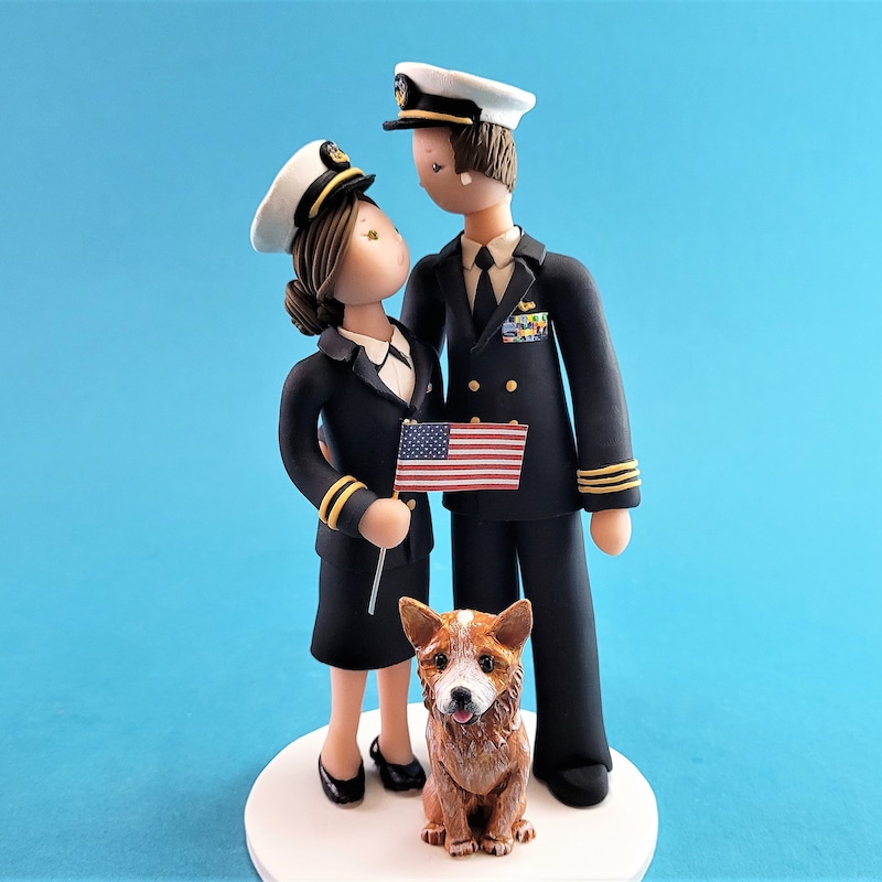 Navy Cake Topper - Etsy
