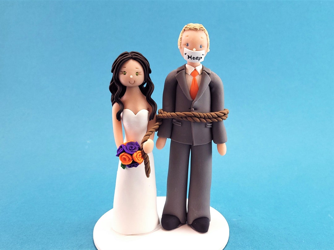 Bride & Groom Funny Wedding Cake Topper Customized by MUDCARDS - Etsy