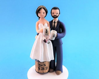 Short Bride & Tall Groom Wedding Cake Topper Personalized by | Etsy