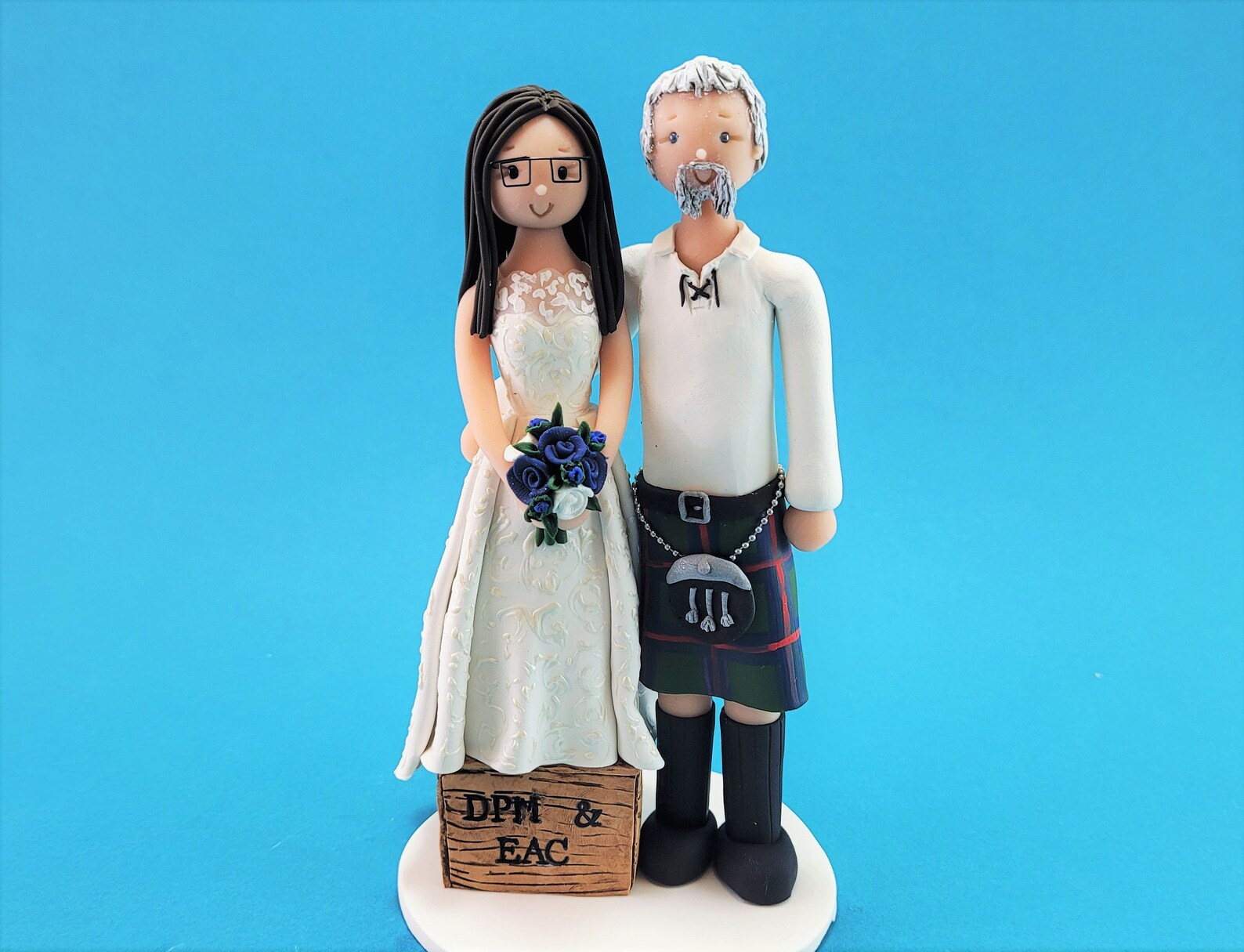 Short Bride & Tall Groom Custom Made Scottish Wedding Cake - Etsy