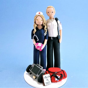Nurse & Paramedic Personalized Wedding Cake Topper by | Etsy