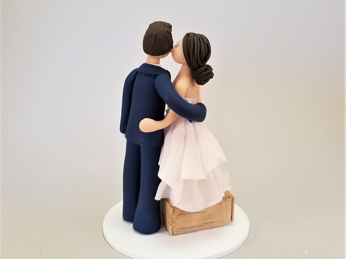 Short Bride & Tall Groom Wedding Cake Topper Personalized by | Etsy