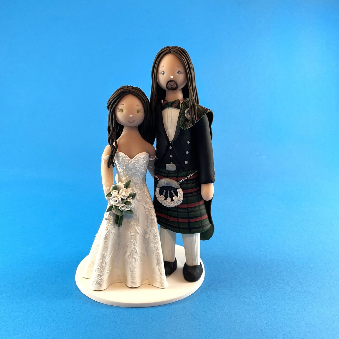 Cake Topper Hand Sculpted Custom Made Scottish Cake Topper Scottish ...