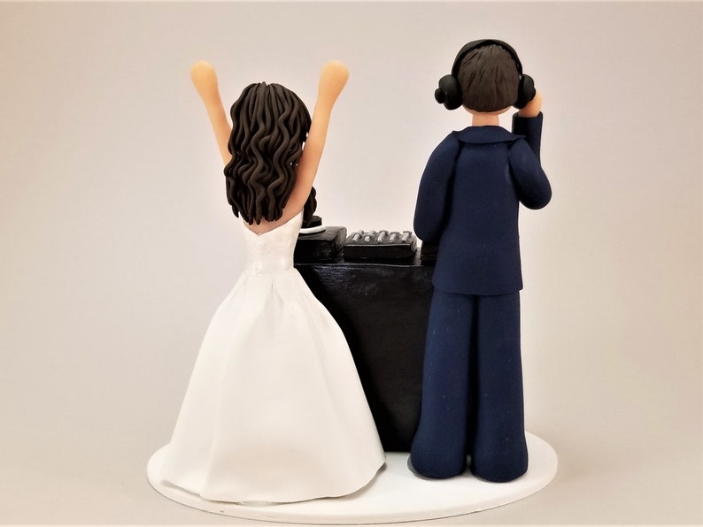 DJ Theme Wedding Cake Topper Customized by Mudcards - Etsy
