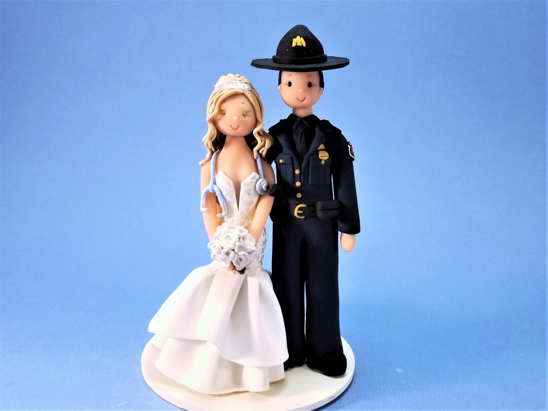State Trooper Police & Doctor Customized Wedding Cake Topper by ...