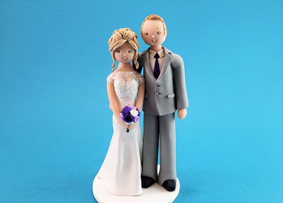 Traditional Bride & Groom Wedding Cake Topper - Customized by MUDCARSD ...