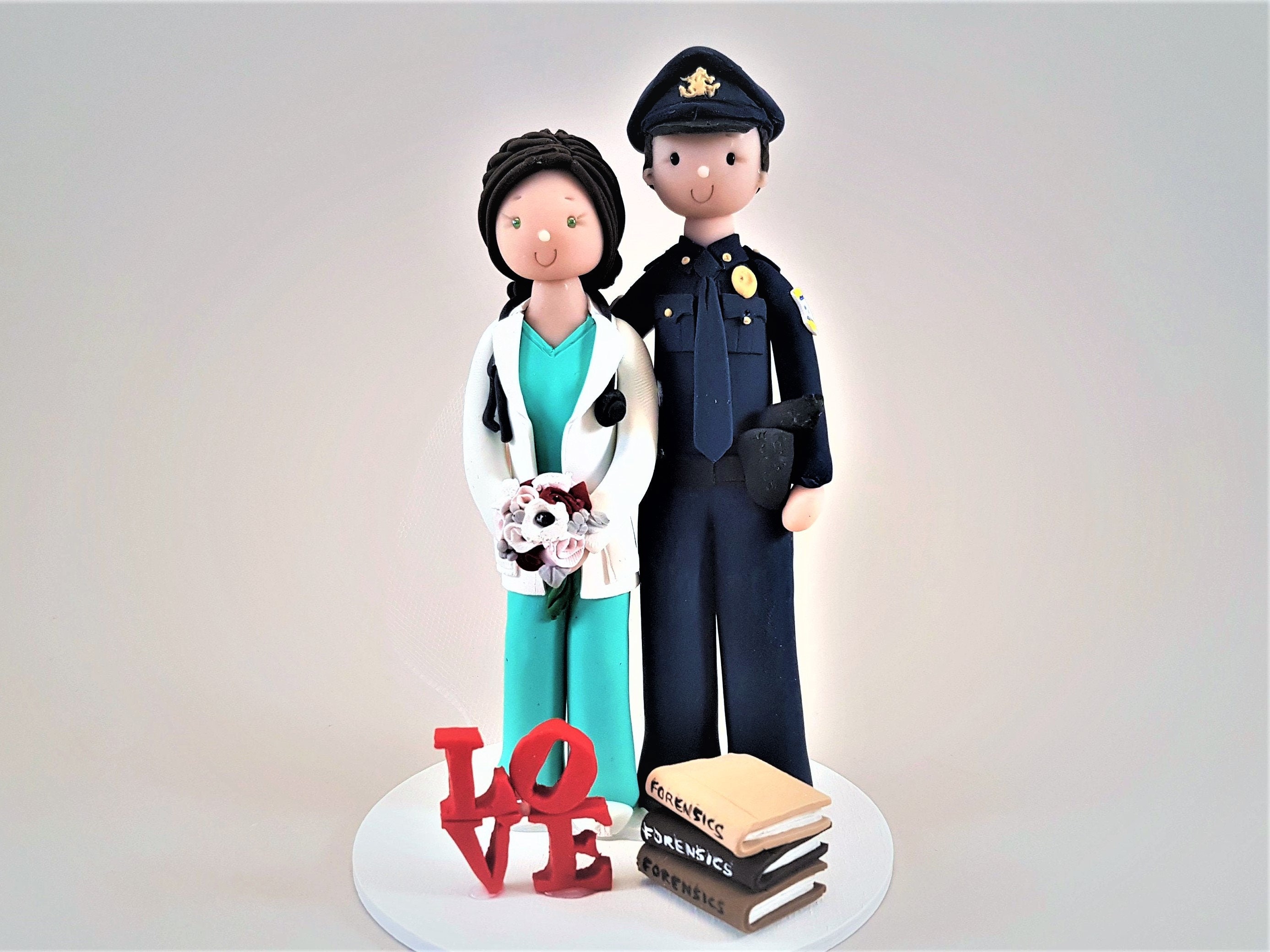 Party Décor Party Supplies Millitary & Policewoman Wedding Cake Topper ...