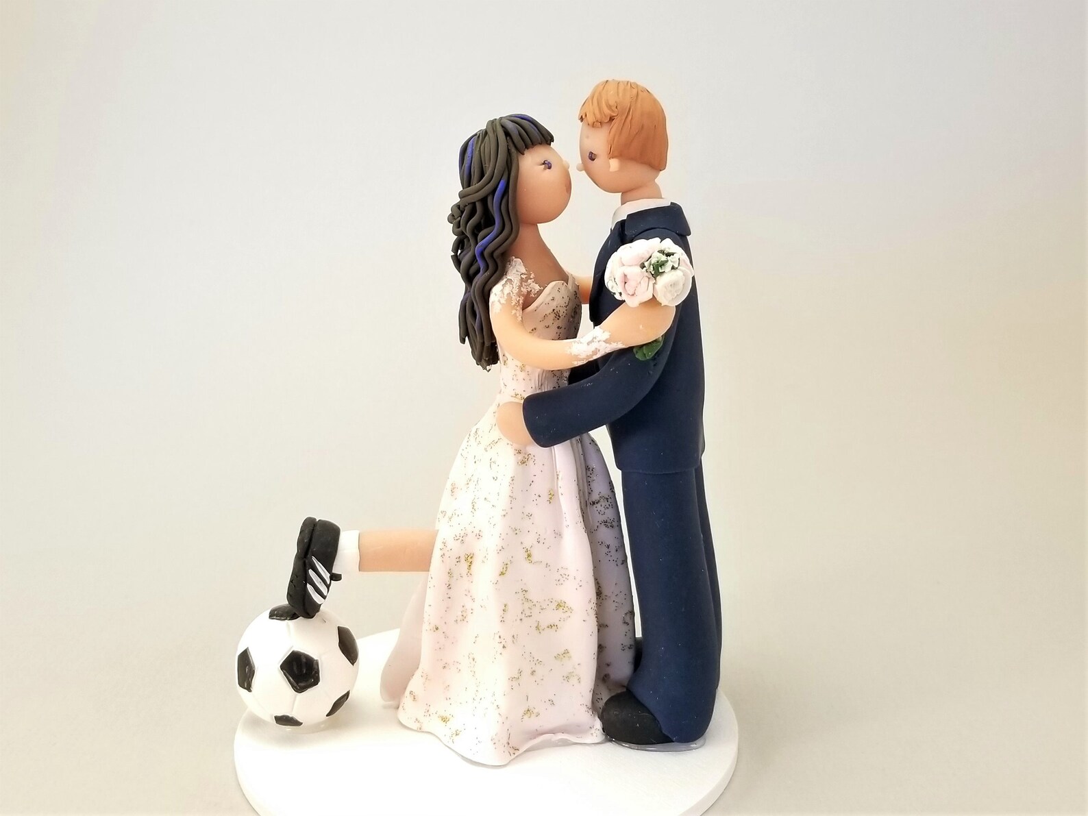 Soccer Theme Wedding Cake Topper Customized by MUDCARDS - Etsy