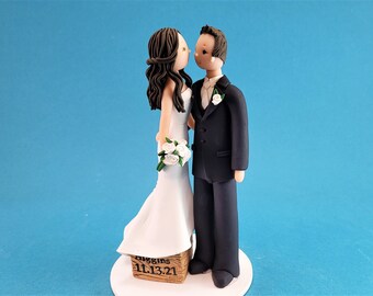 Wedding Cake Topper Short Bride Tall Groom - Etsy