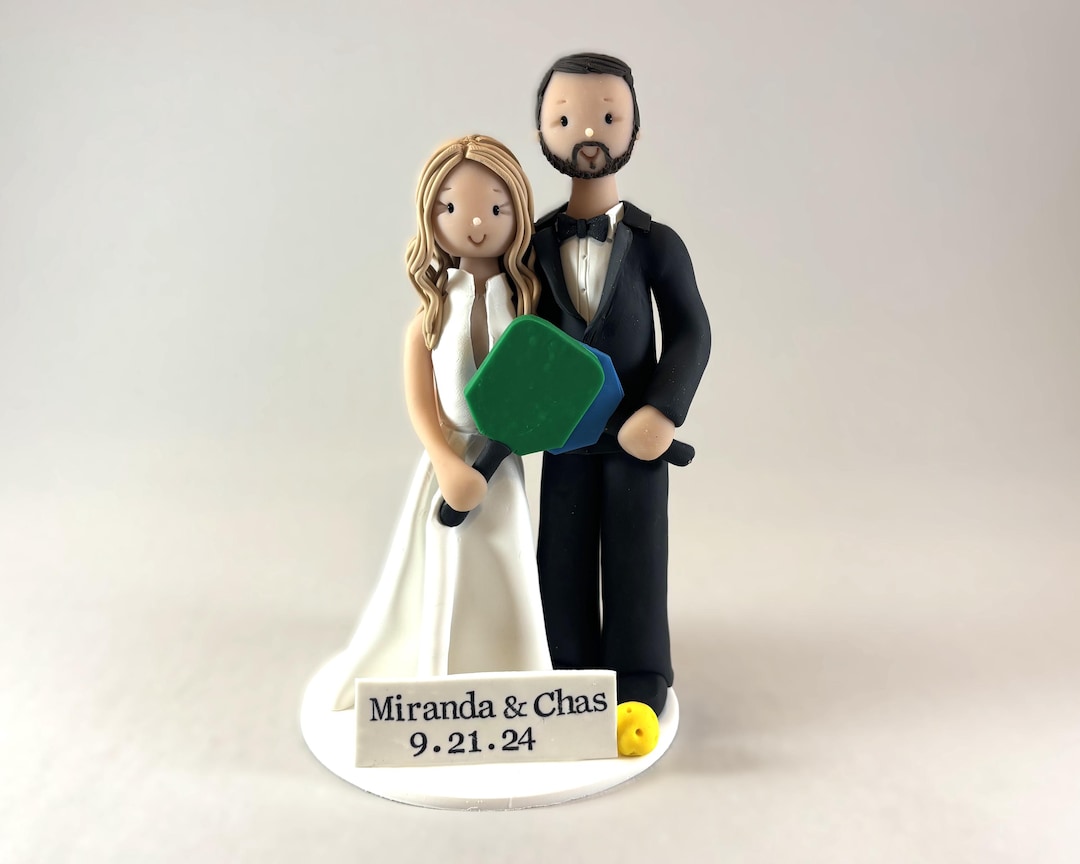 Pickleball Cake Topper, Custom Made and Personalized Pickleball Wedding ...