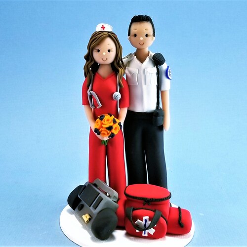 Nurse & Paramedic Personalized Wedding Cake Topper by | Etsy