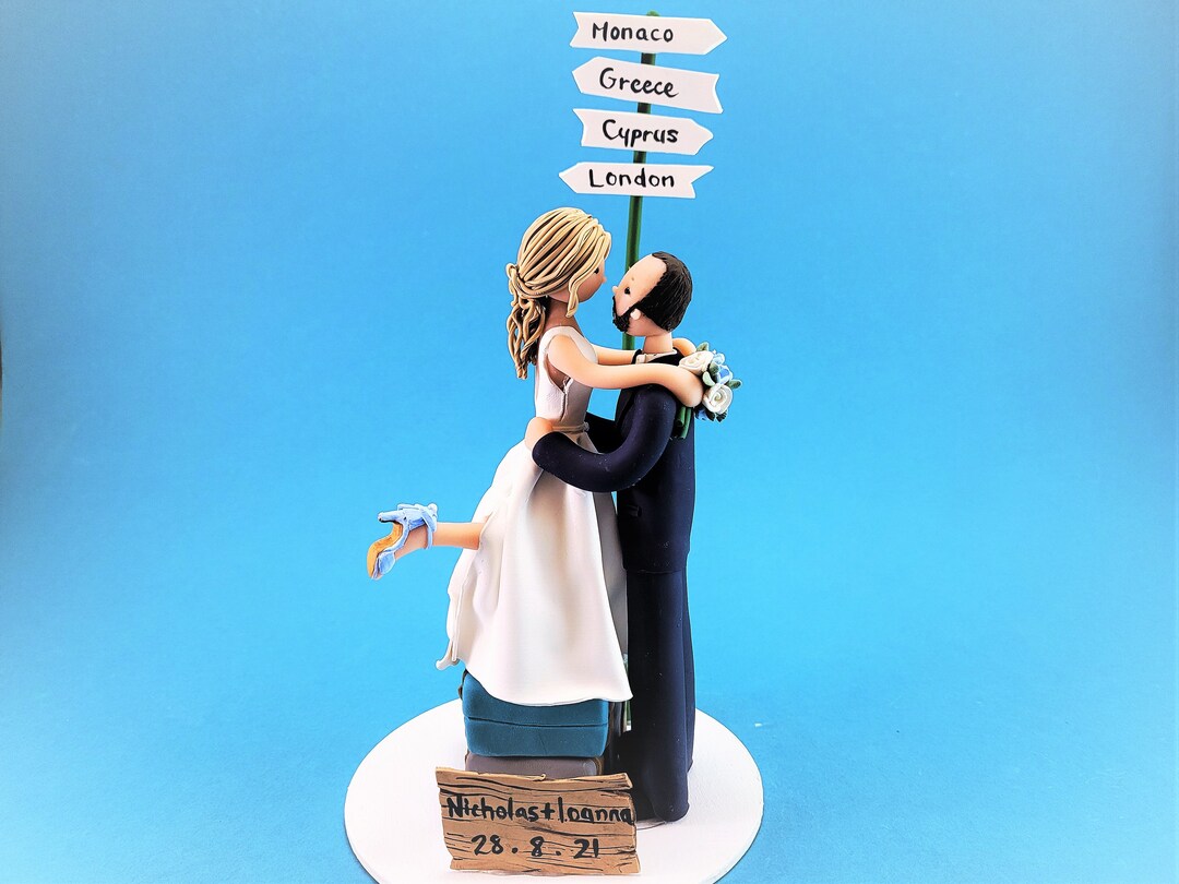 Short Bride & Tall Groom Custom Handmade Travel Theme Wedding - Etsy