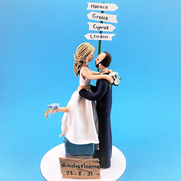 Wedding Cake Topper Bride and Groom - Etsy