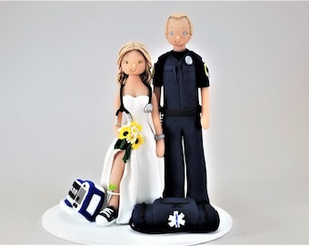 Personalized Police Officer Wedding Cake Topper Policeman & - Etsy