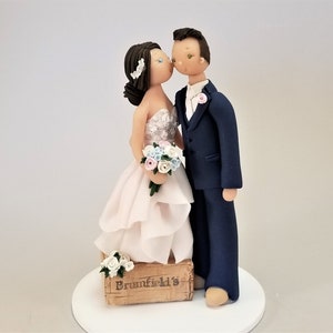 Short Bride & Tall Groom Wedding Cake Topper Personalized by MUDCARDS ...