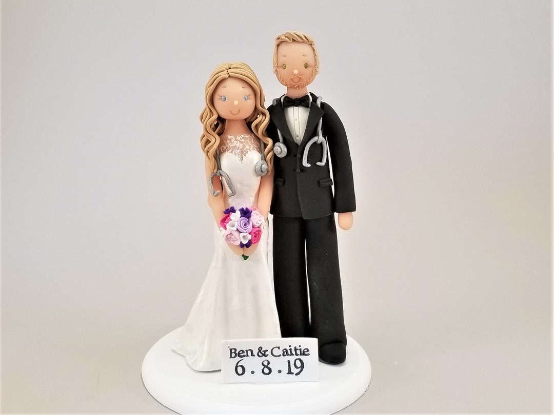 Doctors Wedding Cake Topper Personalized by MUDCARDS - Etsy