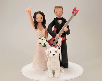 Bride & Groom With Tuba and Clarinet Personalized Wedding Cake Topper ...