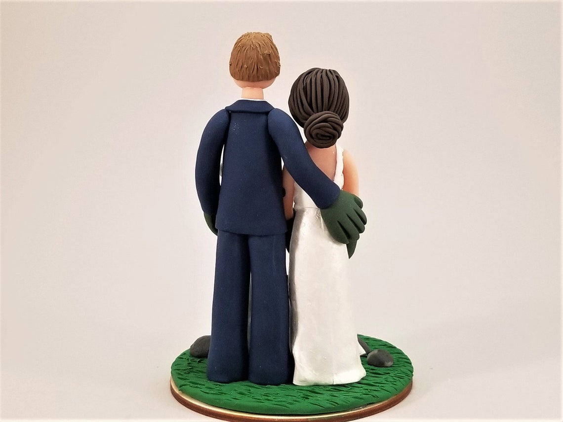 Customized Garden Theme Wedding Cake Topper by MUDCARDS | Etsy